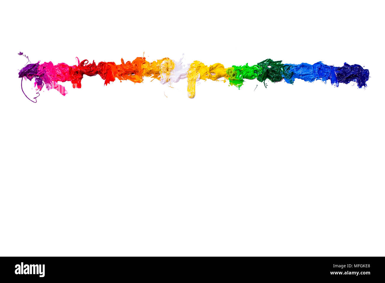 Rainbow Paint Splatter Border