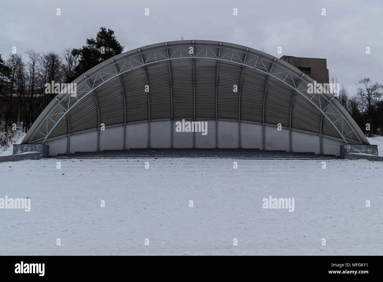 Theater in the open air in winter Stock Photo - Alamy