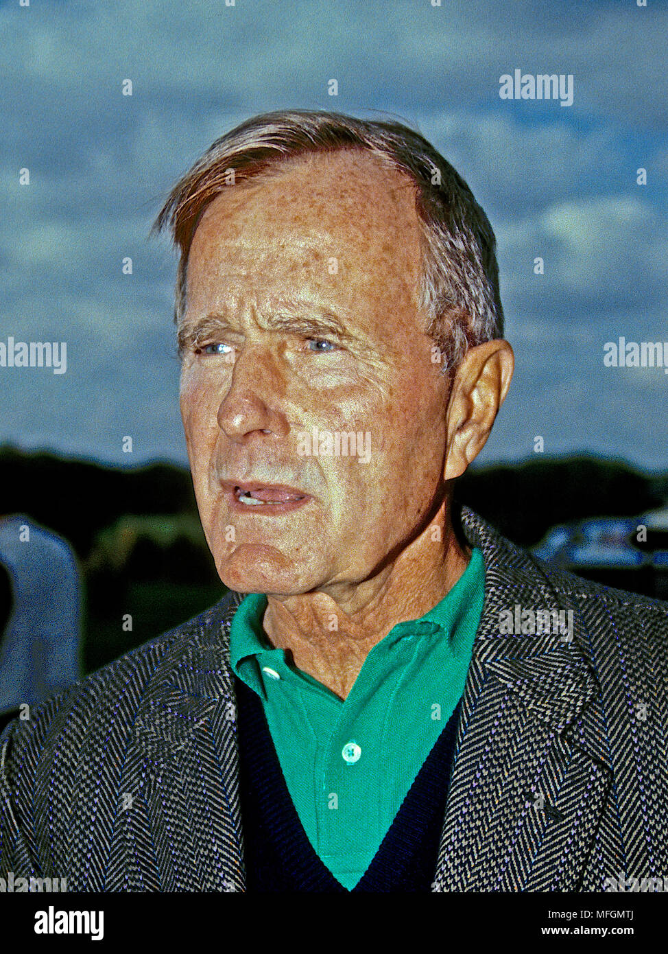 Ljamville, Maryland, USA, October 13, 1991 President George H.W. Bush ...