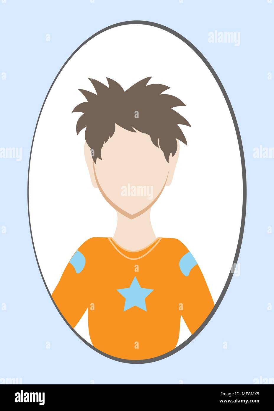 Male avatar or pictogram for social networks. Modern flat colorful ...