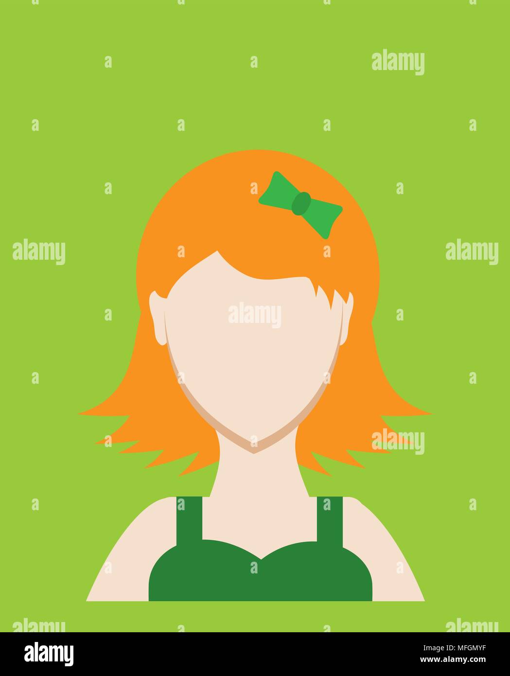 Female avatar or pictogram for social networks. Modern flat colorful ...