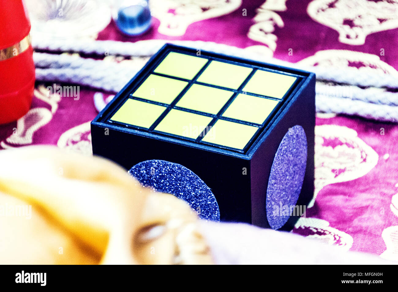 Rubik's cube of a magician Stock Photo - Alamy