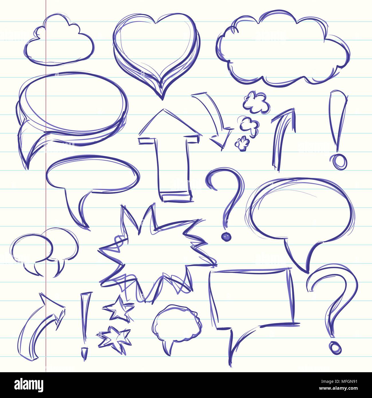 The cloud of thoughts conversation in the comics, exclamation and ...