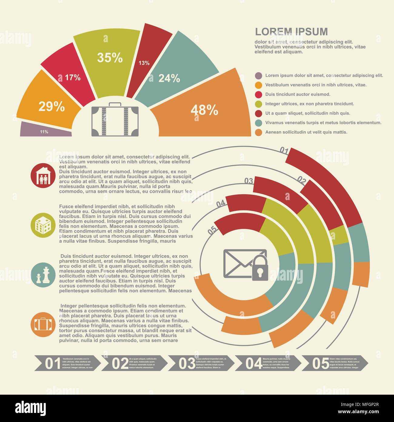 Stylish modern infographics for the design of different projects and ...