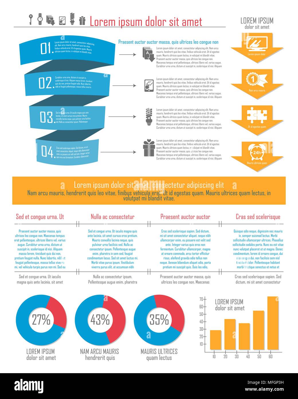 Stylish infographics for your website or as a design element with space ...