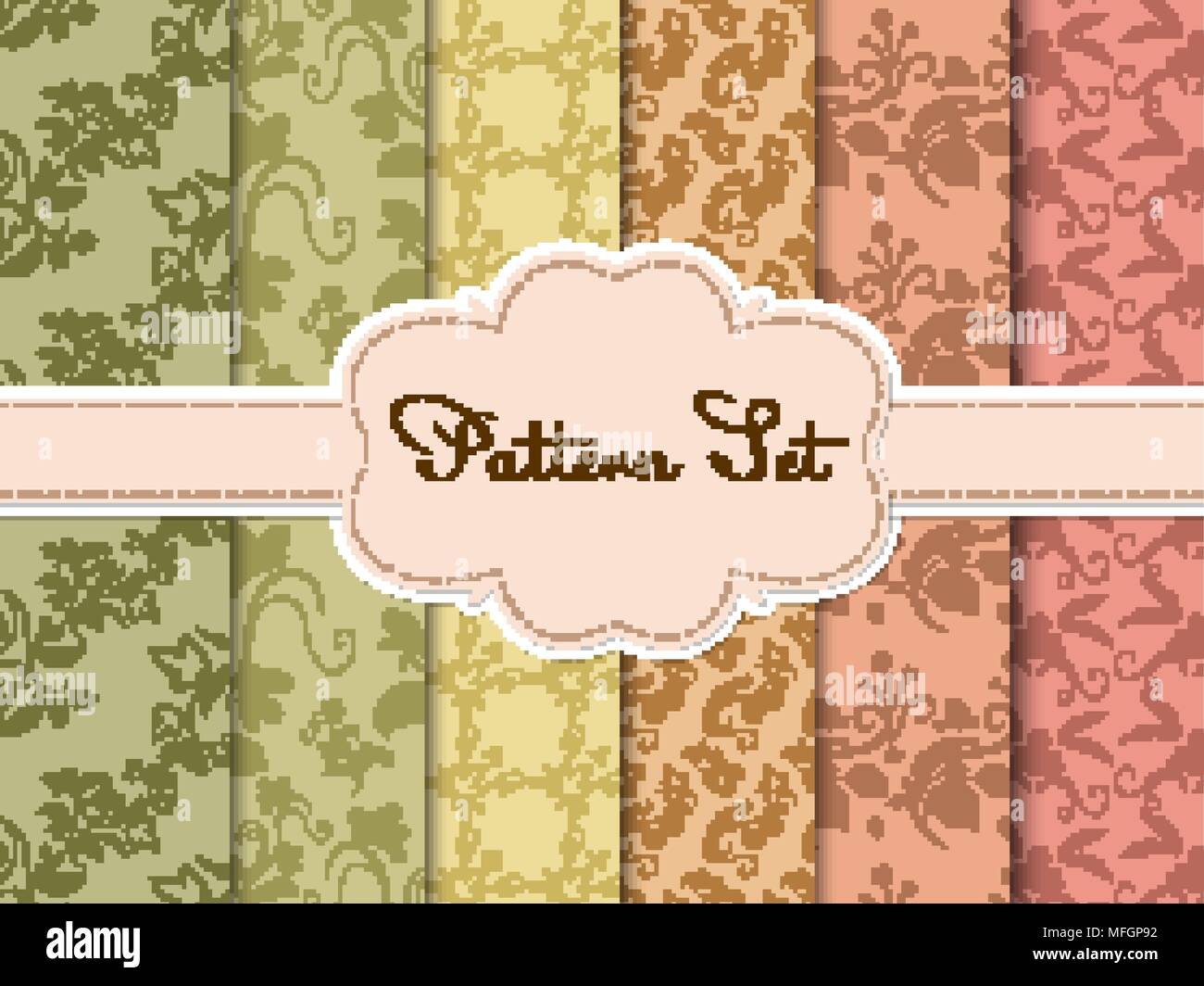 Set of bright seamless backgrounds for your design. Vector illustration ...