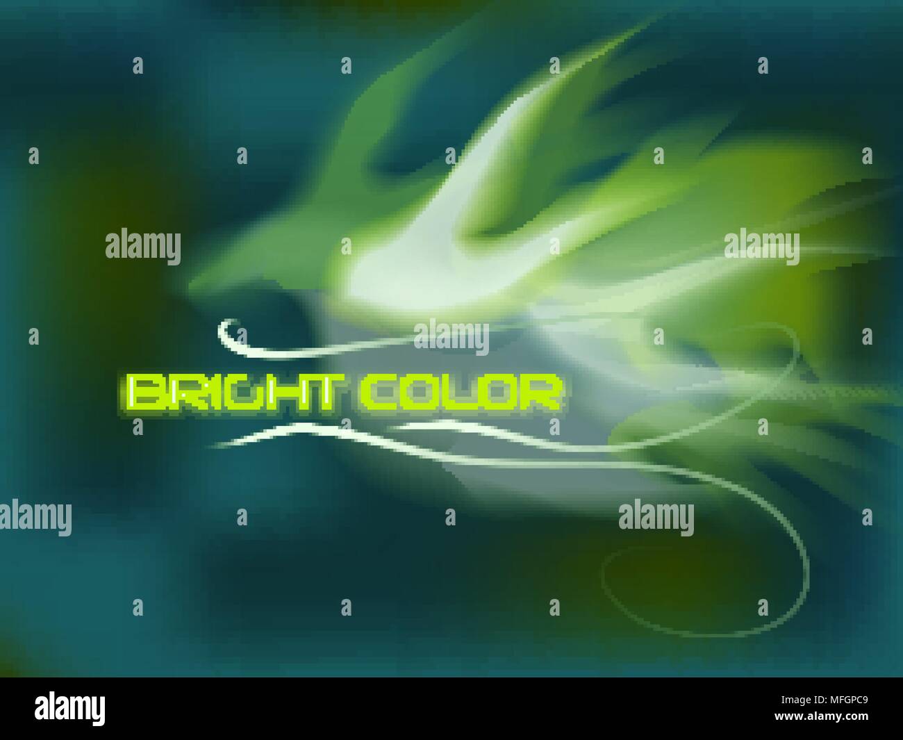Green blue abstract blurred background with place for text. Vector ...