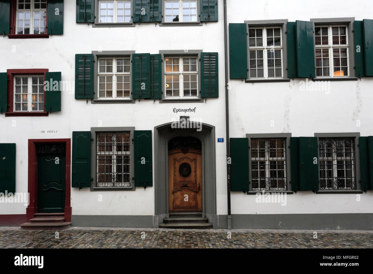 Architectural houses in Basel city, Canton Basel Stadt, Switzerland ...