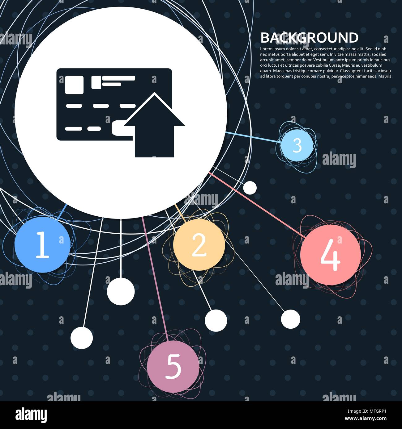 Send money with credit card icon with the background to the point and ...