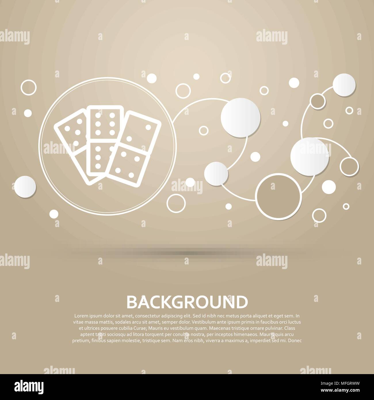 domino icon on a brown background with elegant style and modern design ...