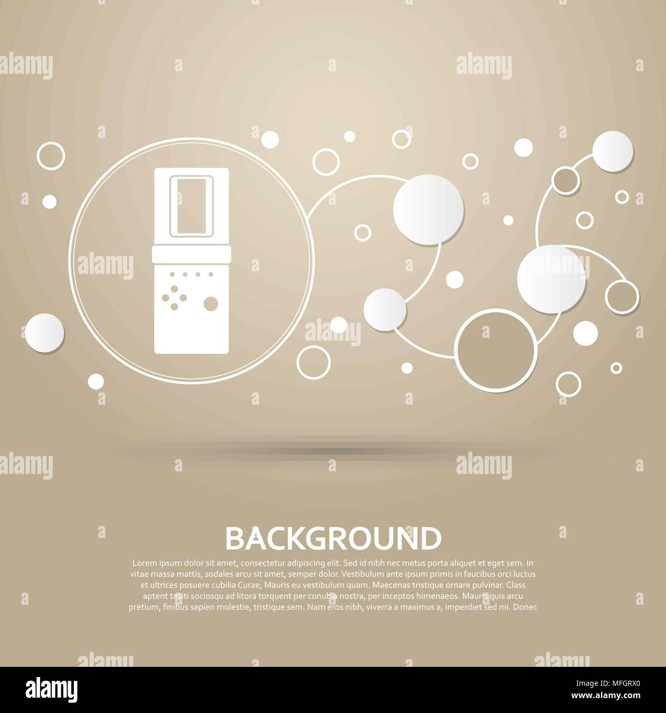 Tetris icon on a brown background with elegant style and modern design ...