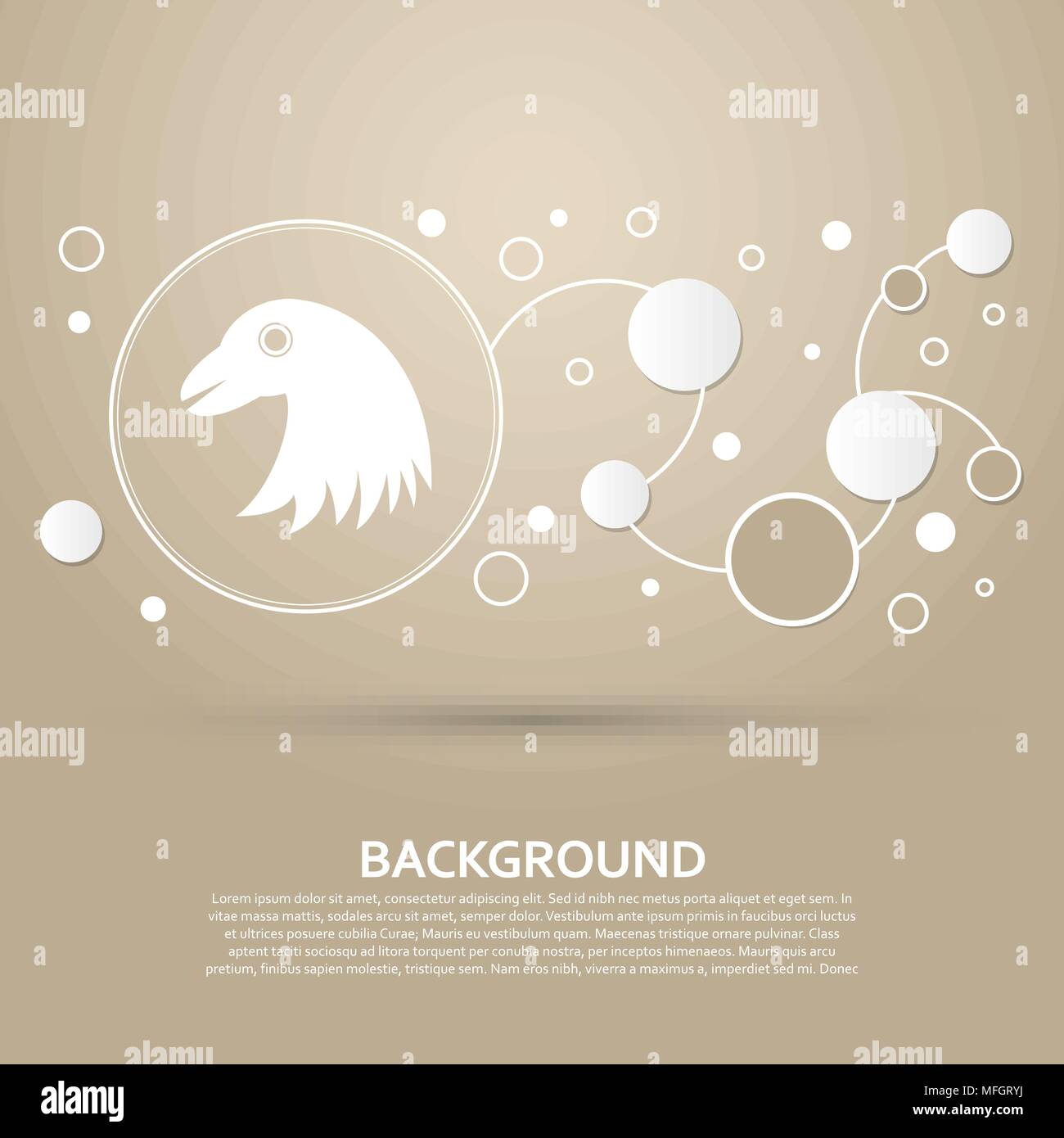 eagle icon on a brown background with elegant style and modern design ...