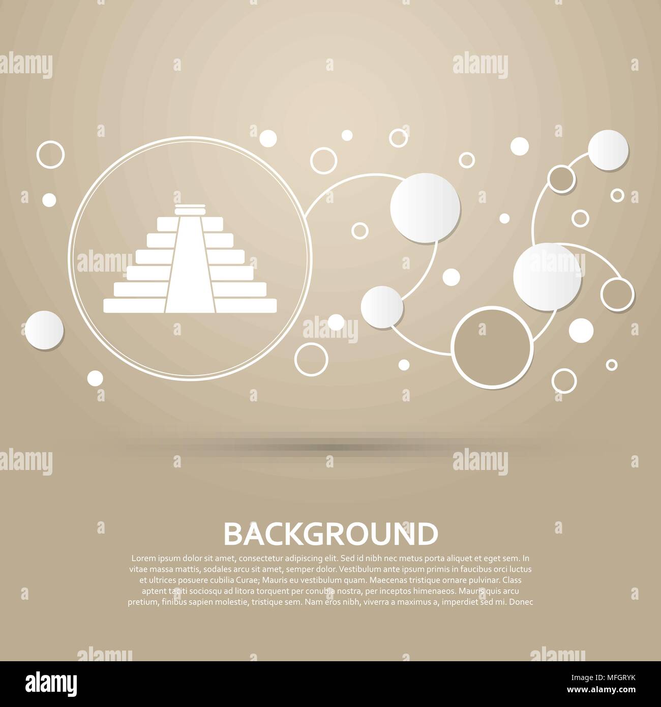 pyramid icon on a brown background with elegant style and modern design ...