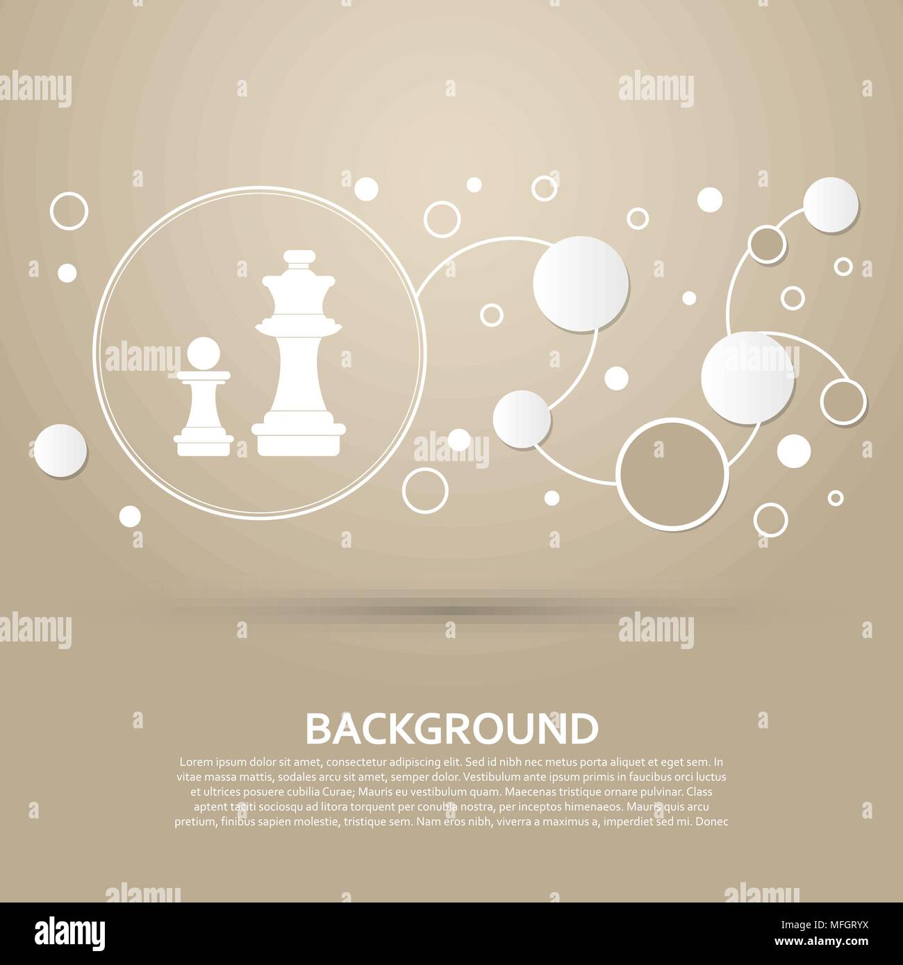 Chess Icon on a brown background with elegant style and modern design ...