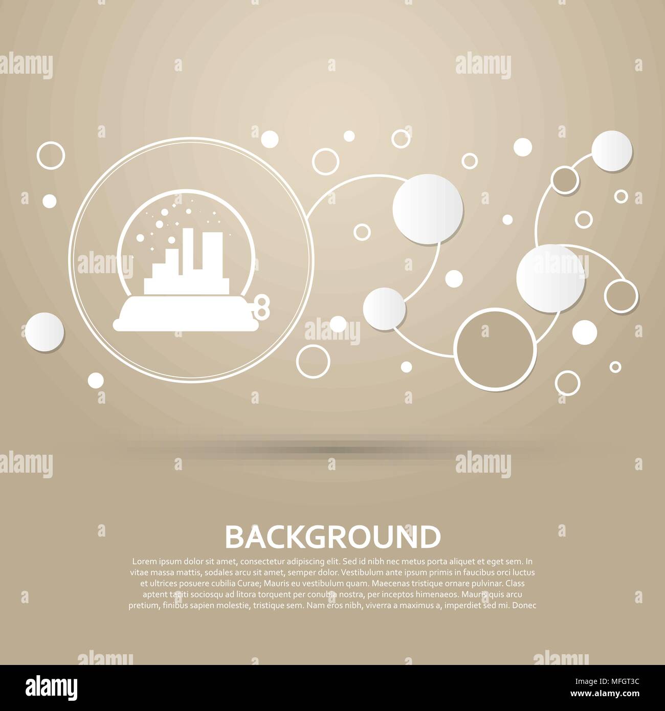 factory icon on a brown background with elegant style and modern design ...