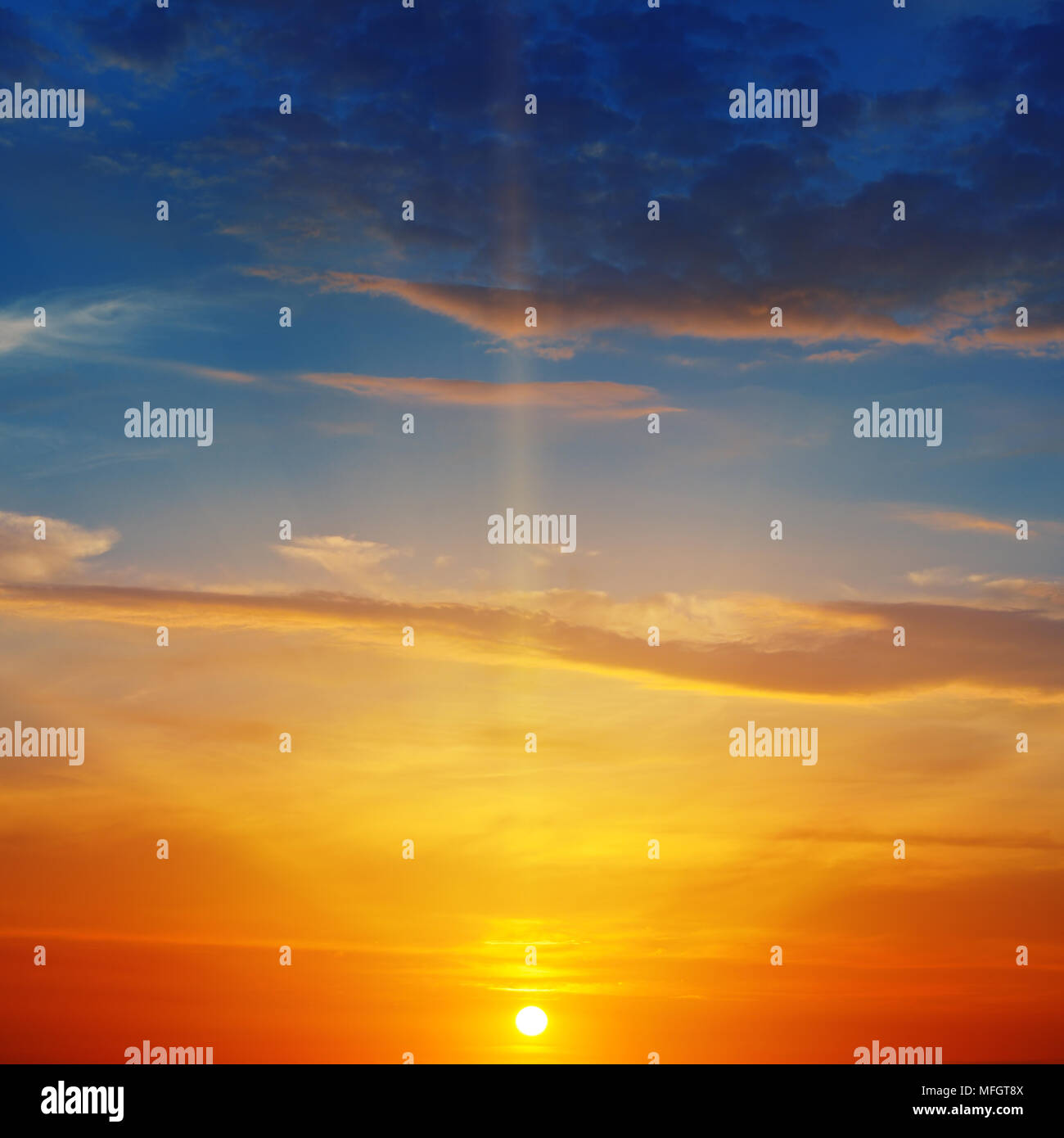 bright sunrise and beautiful sky Stock Photo - Alamy