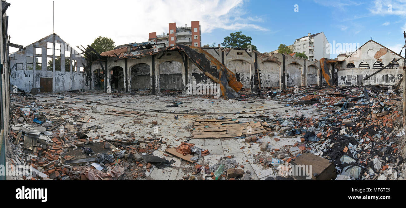 Scattered Debris After Fire in Garment Factory Stock Photo - Alamy