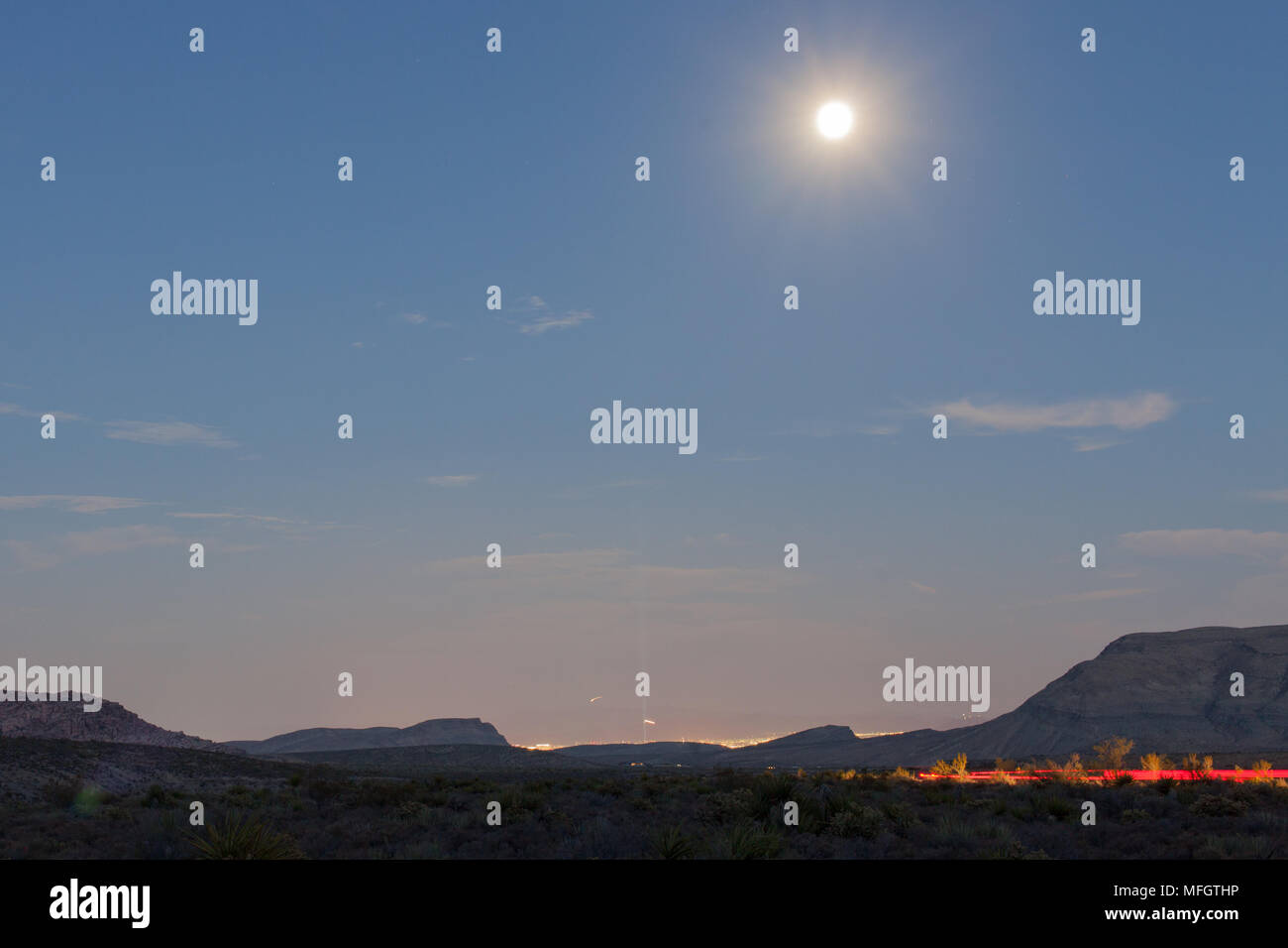 Full moon at Red Rock Canyon Stock Photo - Alamy