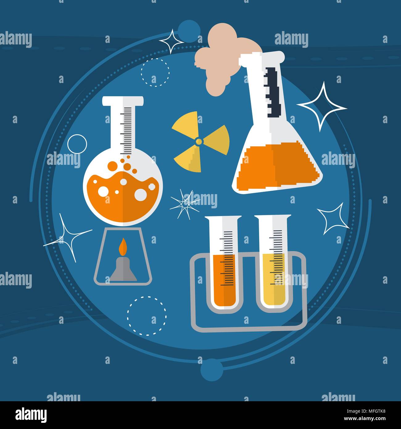 School chemistry. The tubes in the fire. Radiation and propagation of ...