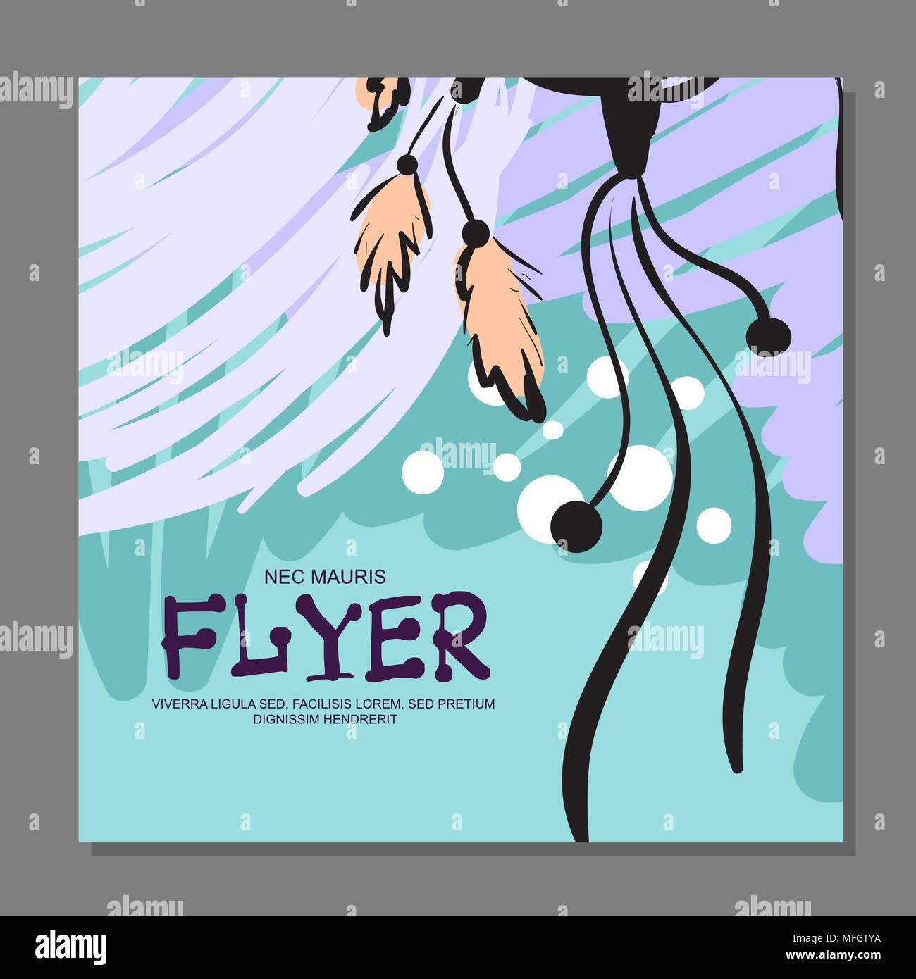 Unique flyer with Dreamcatcher on the background. For guard. It can be ...