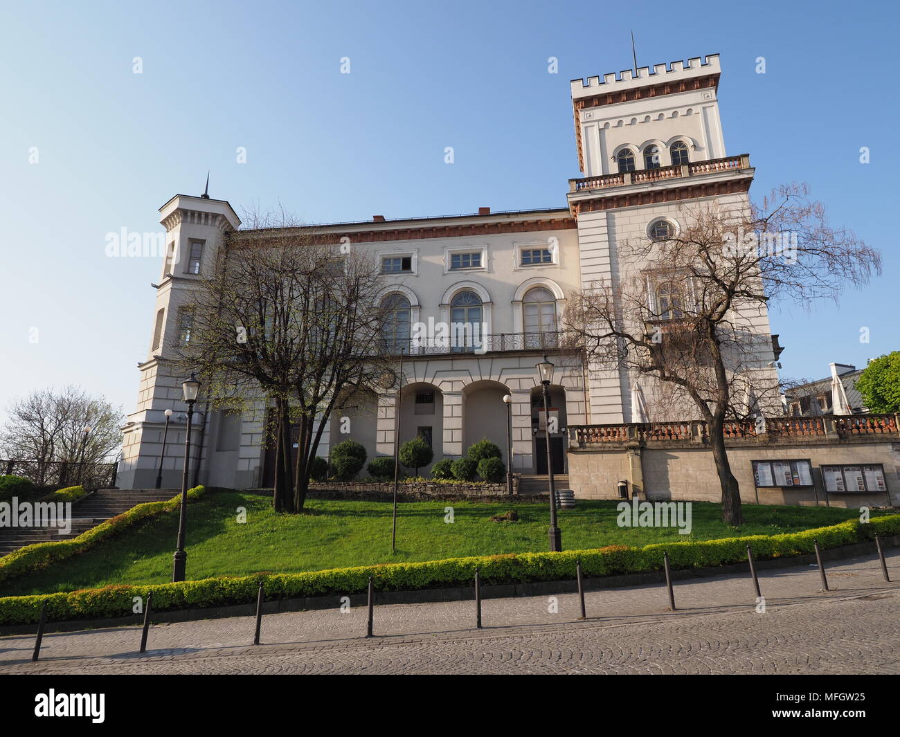 BELSKO-BIALA, POLAND on APRIL 2018: Scenic Sulkowski Castle in ...