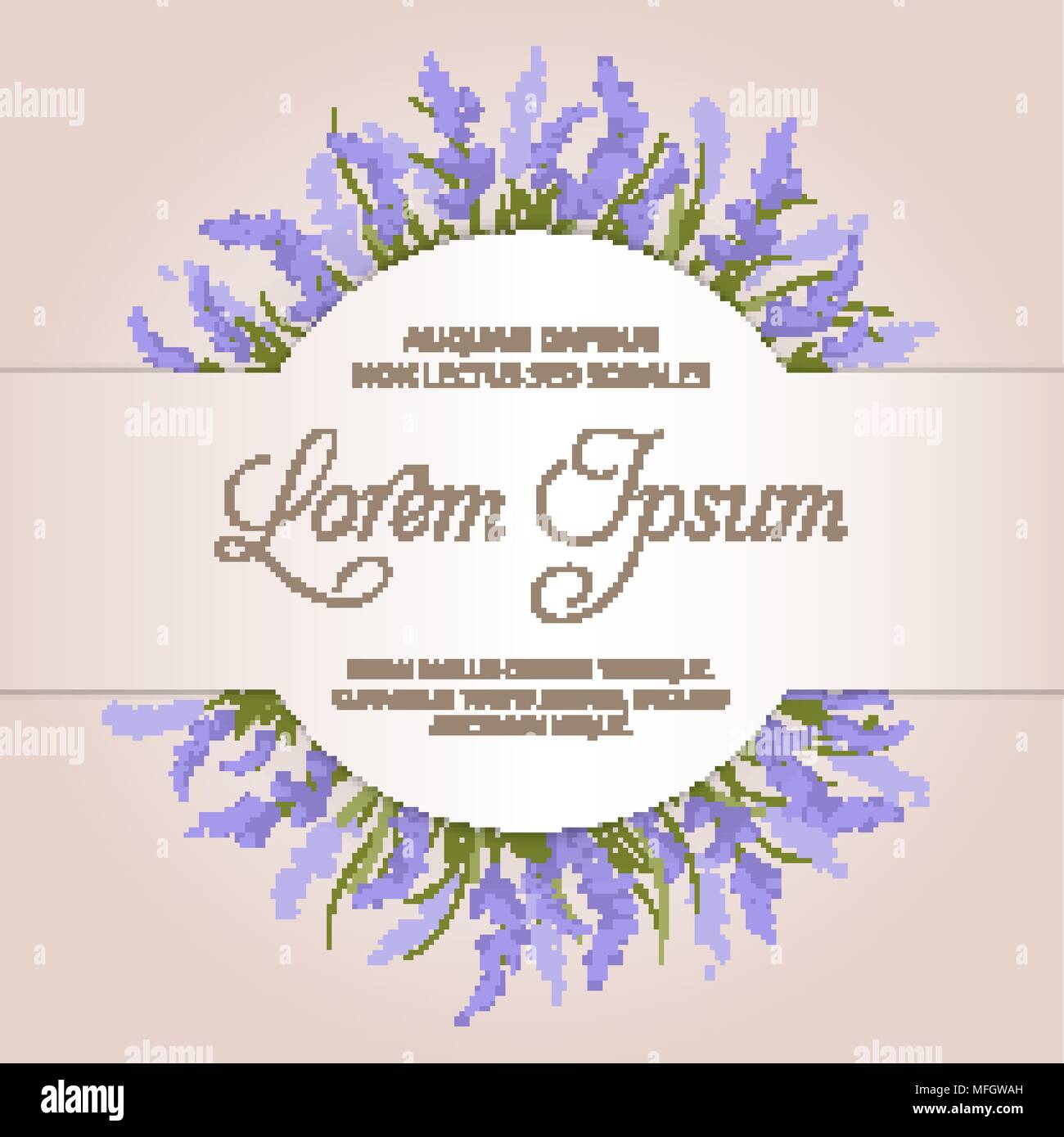 Composition of lavender on beige background with space for your text ...