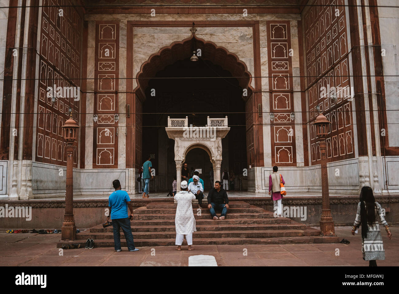 Inside jama masjid mosque hi-res stock photography and images - Alamy