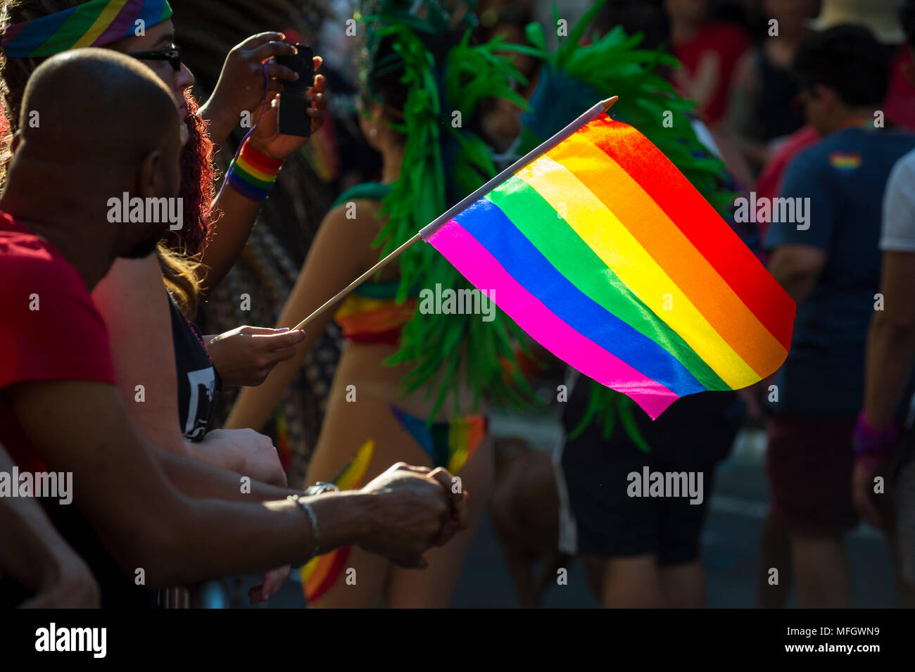 Gay pride parade african american hi-res stock photography and images ...