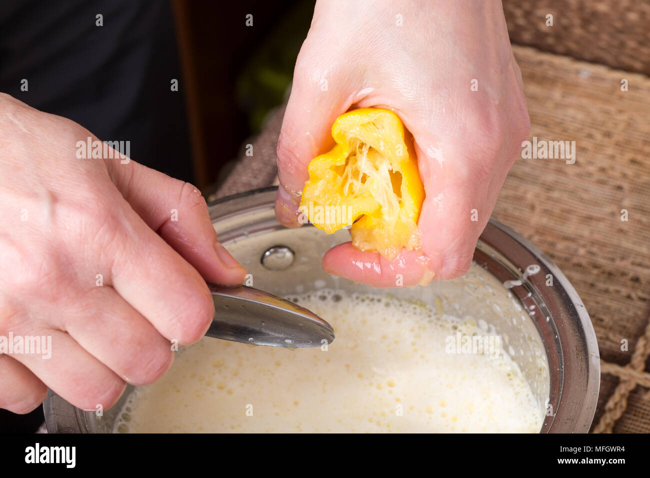 Hand squeeze can hi-res stock photography and images - Alamy