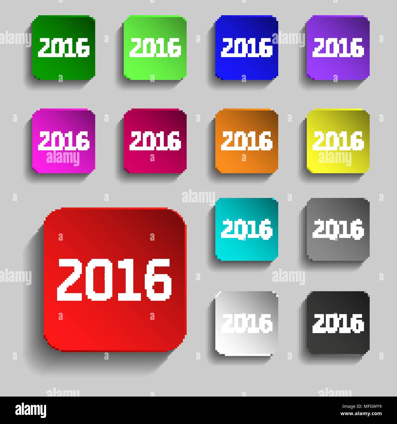 Thirteen colorful web buttons for your design. Vector illustration ...