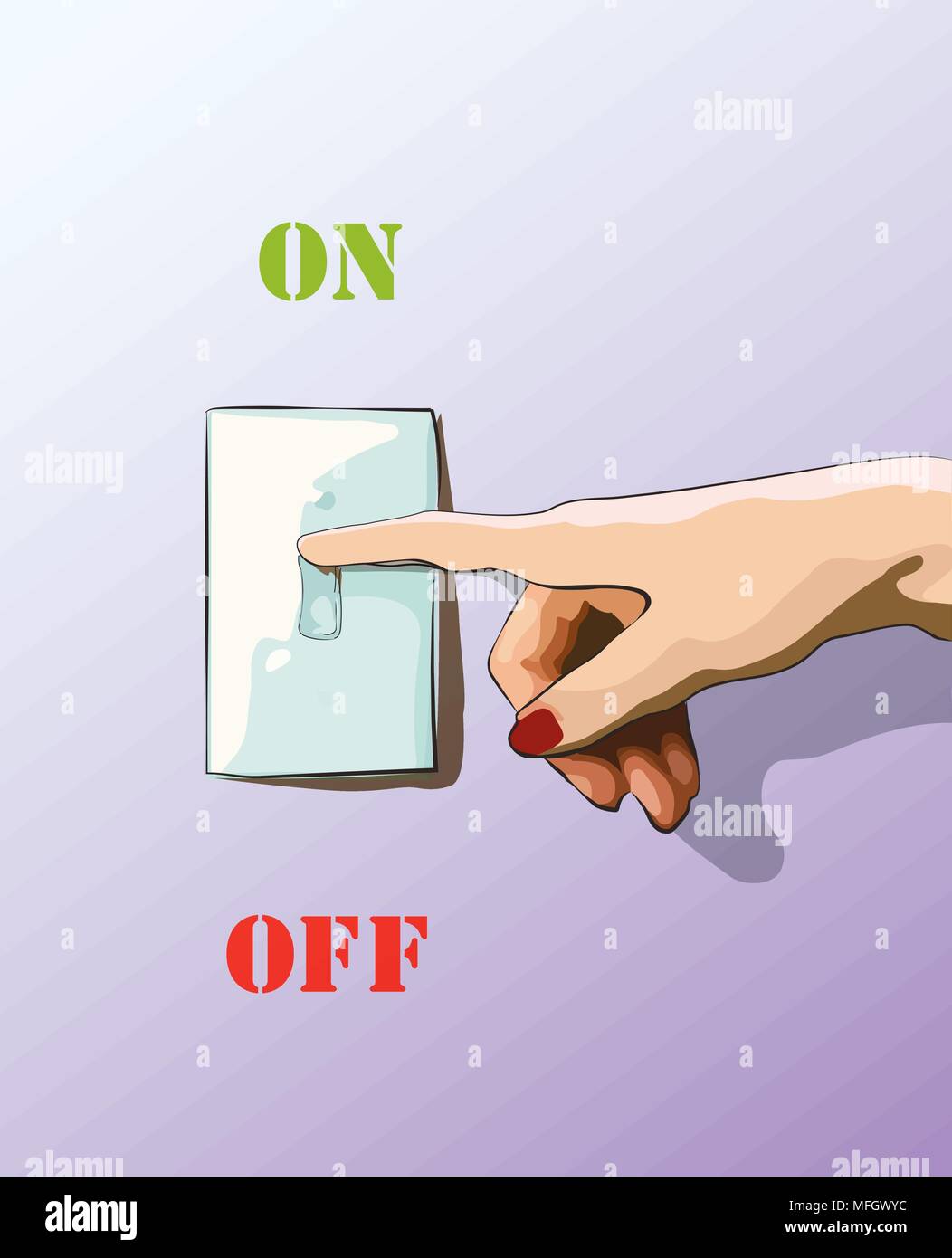 Cartoon light switch hi-res stock photography and images - Alamy