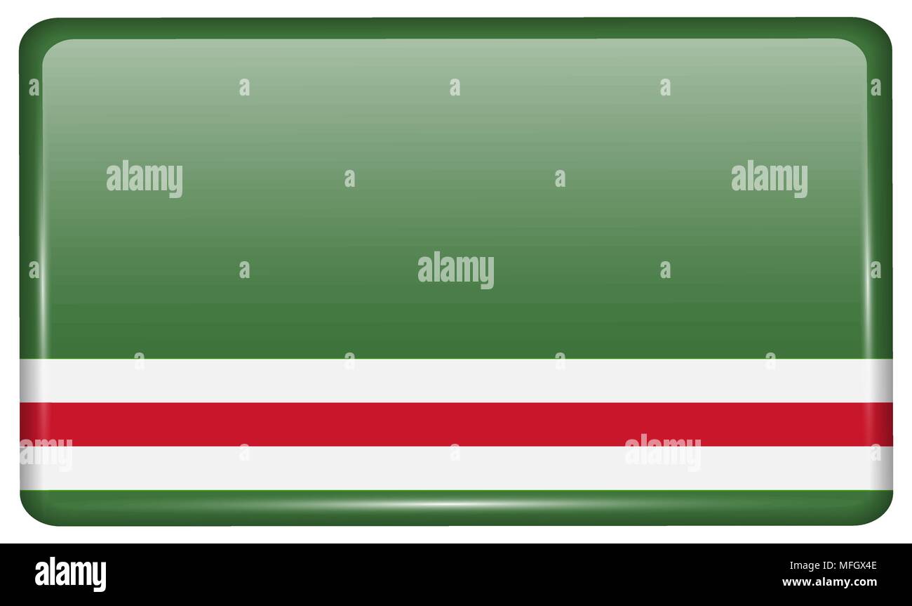 Flags of Chechen Republic of Ichkeria in the form of a magnet on ...