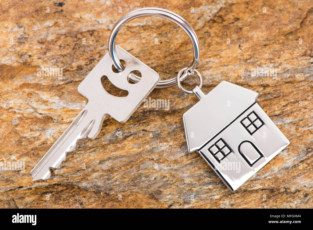 house key on ring Stock Photo - Alamy