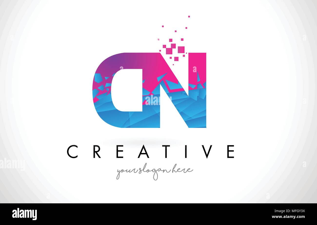 Cn letter logo hi-res stock photography and images - Alamy