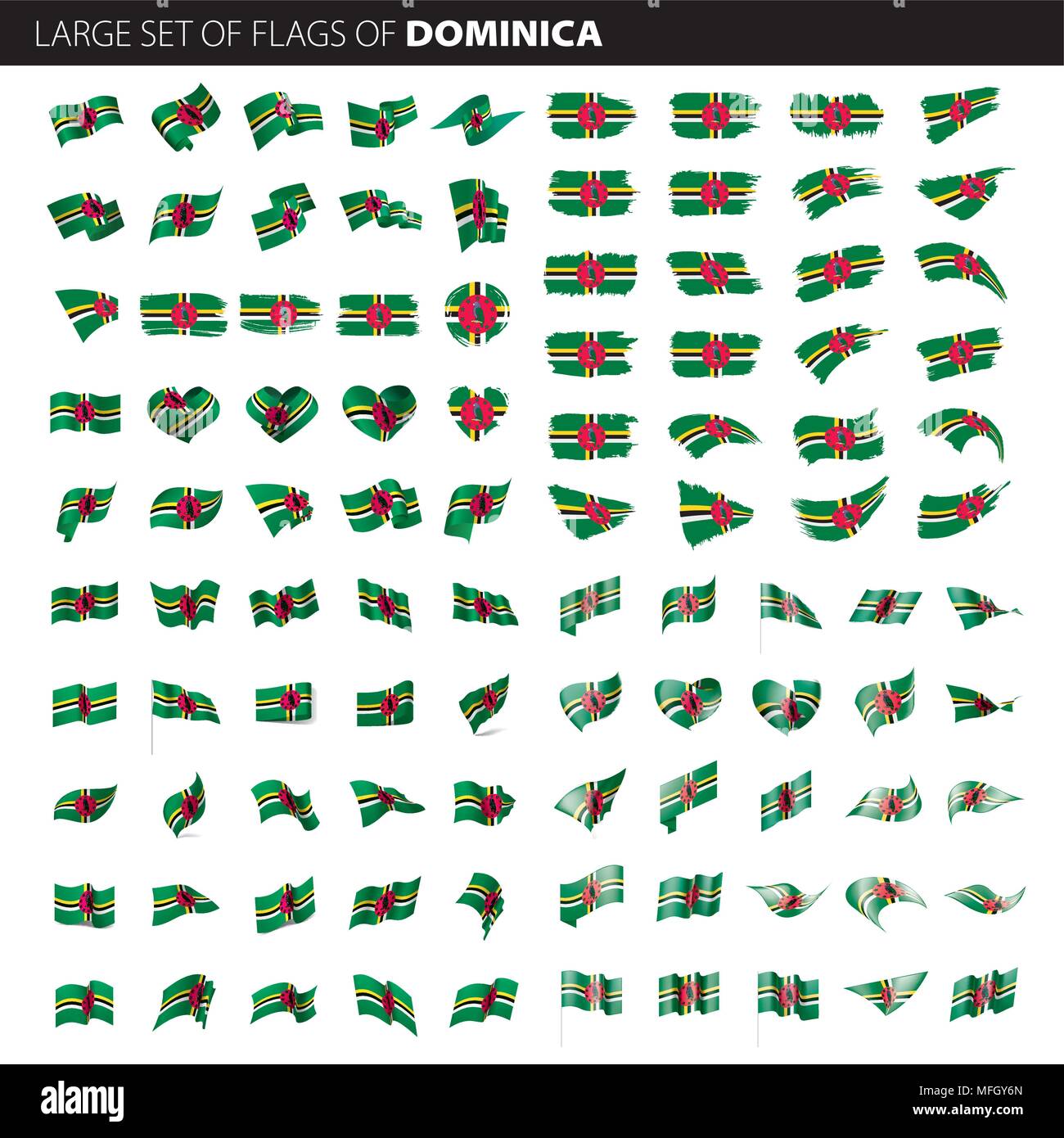 Dominica flag, vector illustration Stock Vector Image & Art - Alamy