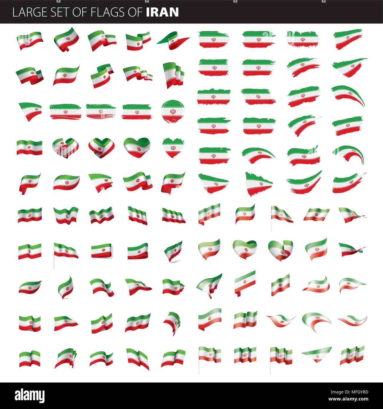 Iran flag, vector illustration Stock Vector Image & Art - Alamy