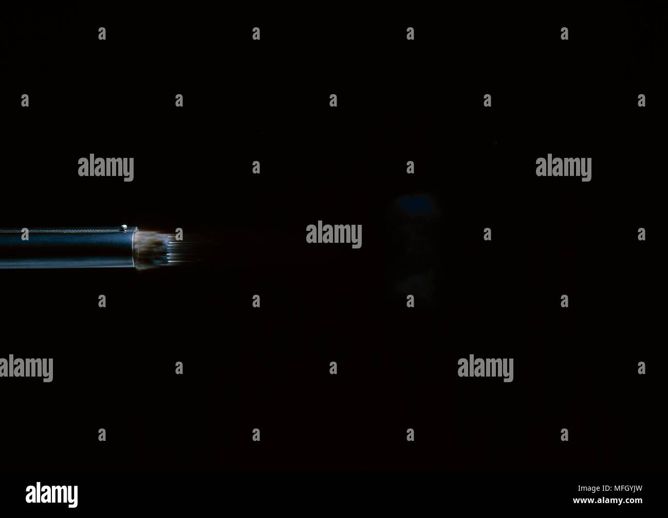 DISCHARGE OF 12 BORE SHOTGUN 2.8 milliseconds after detonation Stock ...