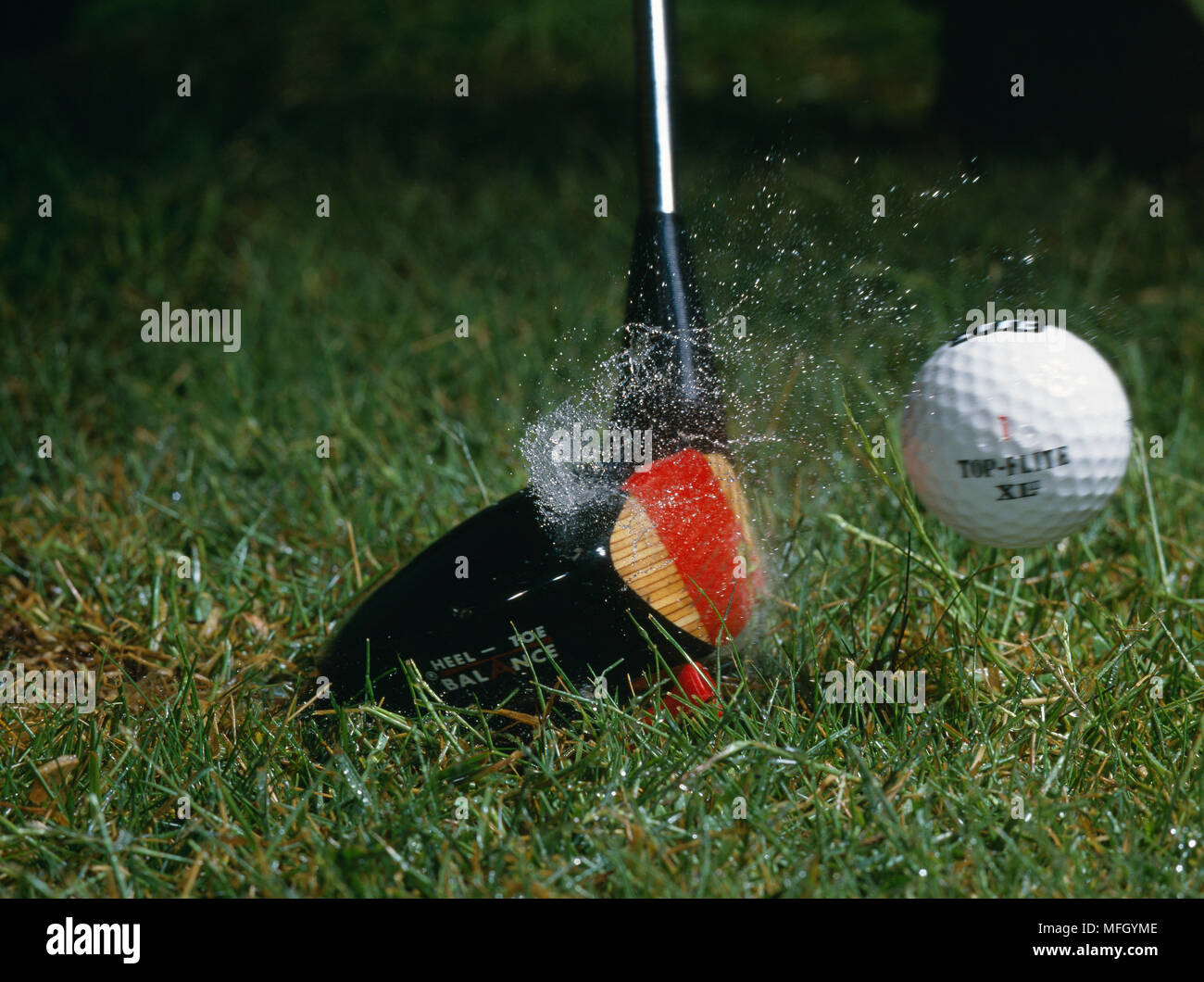GOLF BALL STRIKE sequence 3 Stock Photo - Alamy