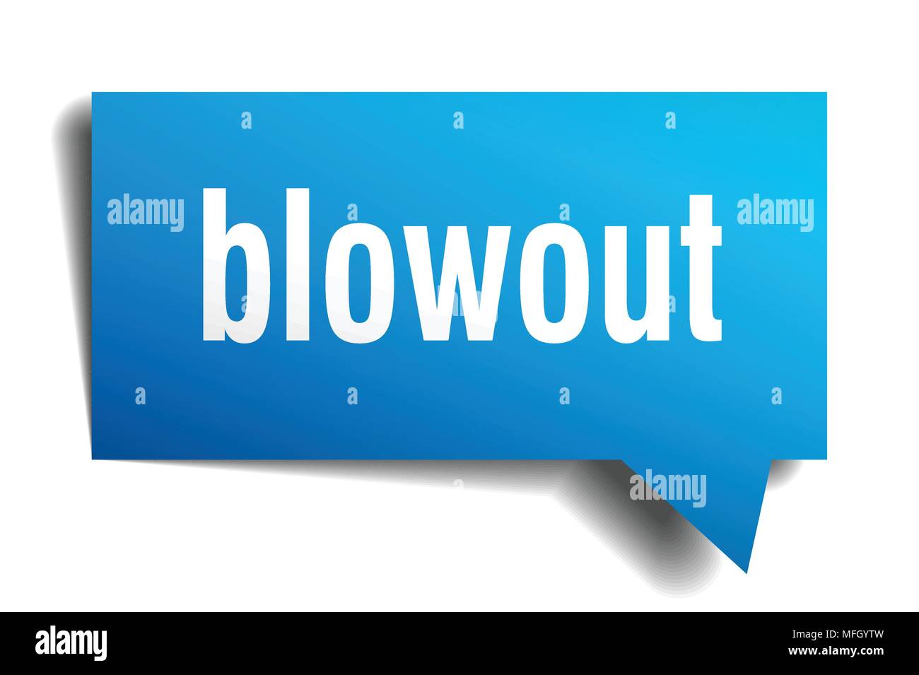 blowout blue 3d square isolated speech bubble Stock Vector Image & Art ...