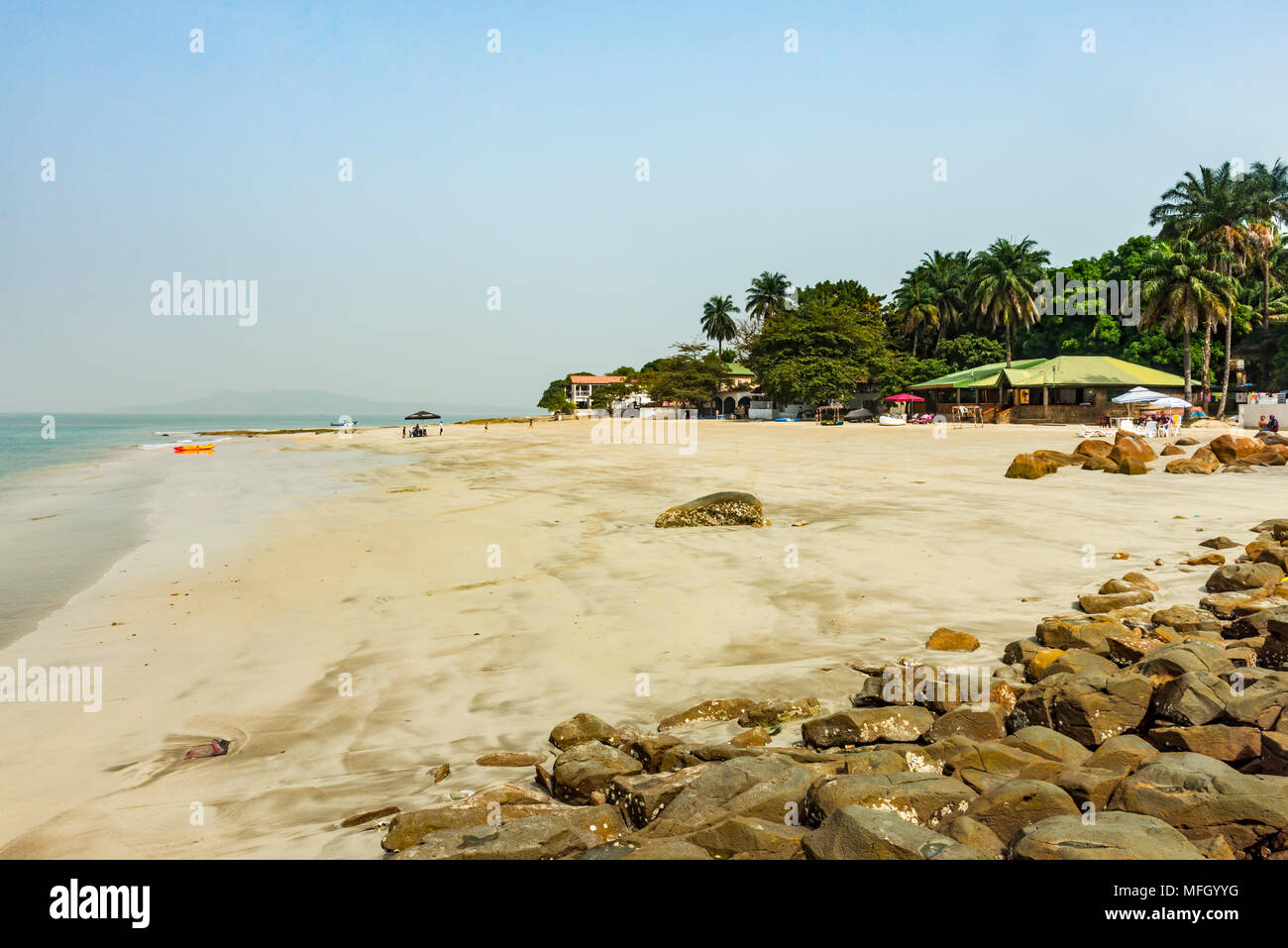 Beautiful remote beach on Los islands, Republic of Guinea, West Africa ...