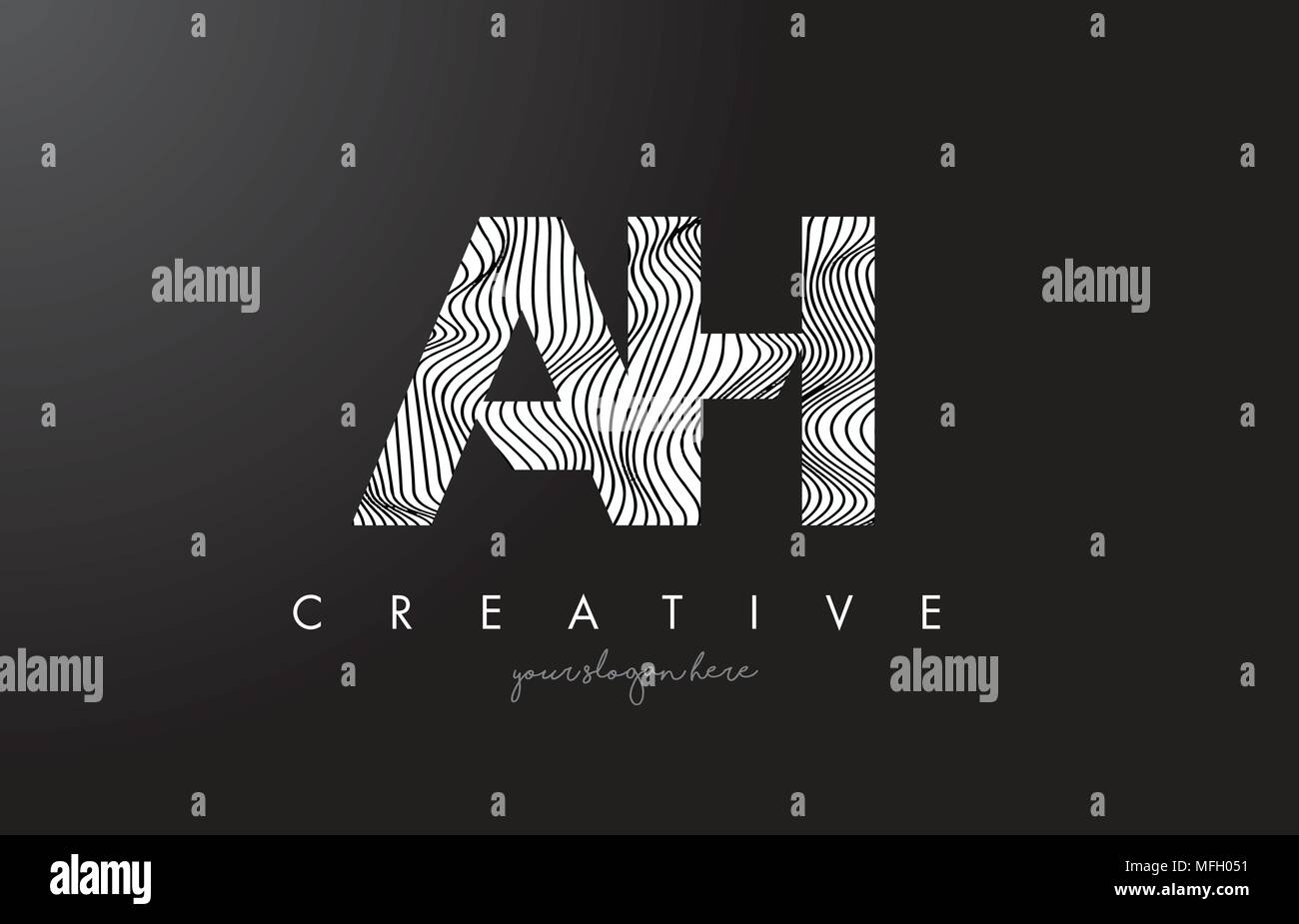 Ah text logo Stock Vector Images - Alamy