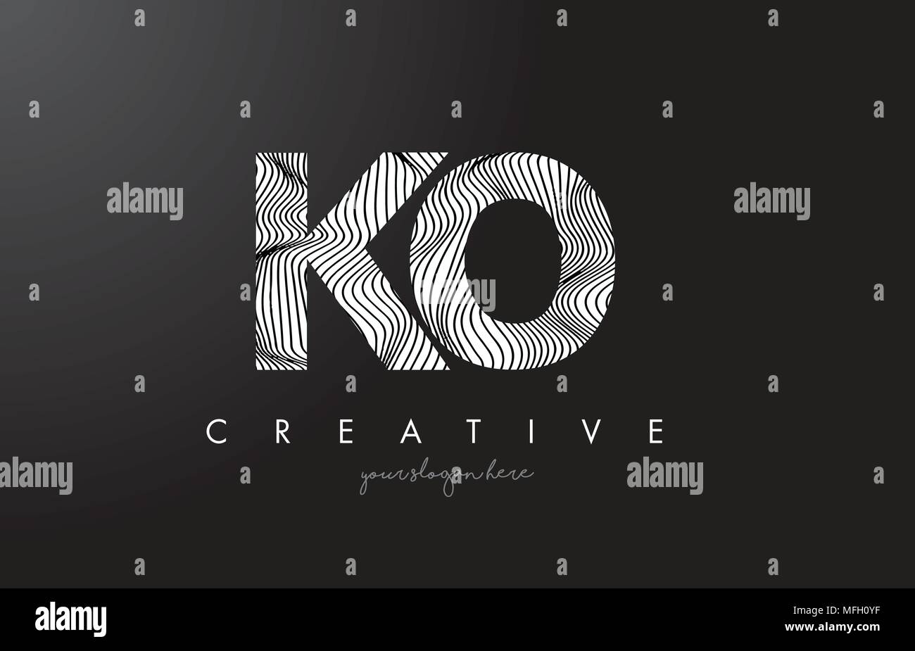 Ko letter vector vectors hi-res stock photography and images - Alamy