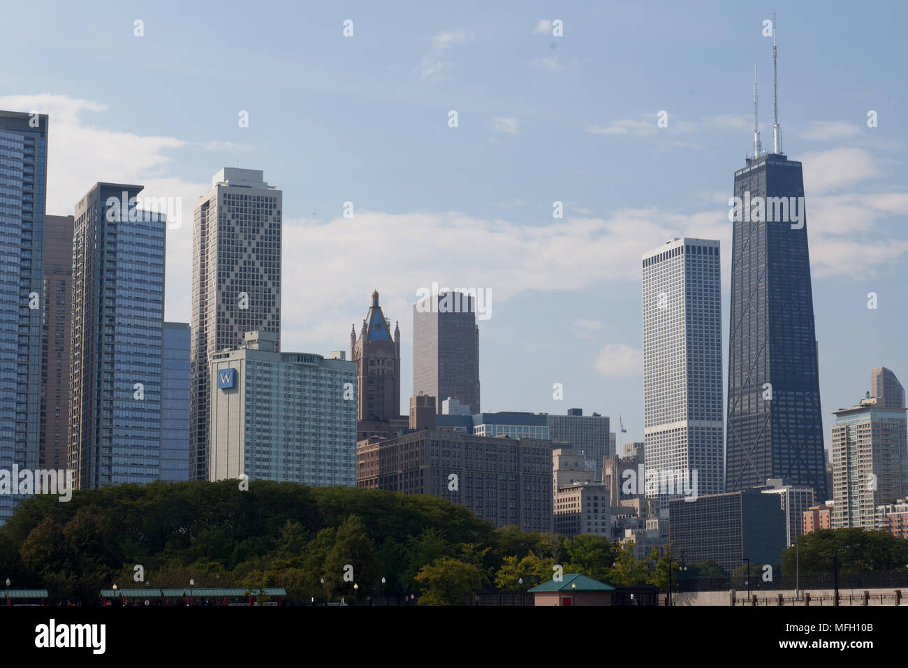 Chicago skyline in September Stock Photo - Alamy
