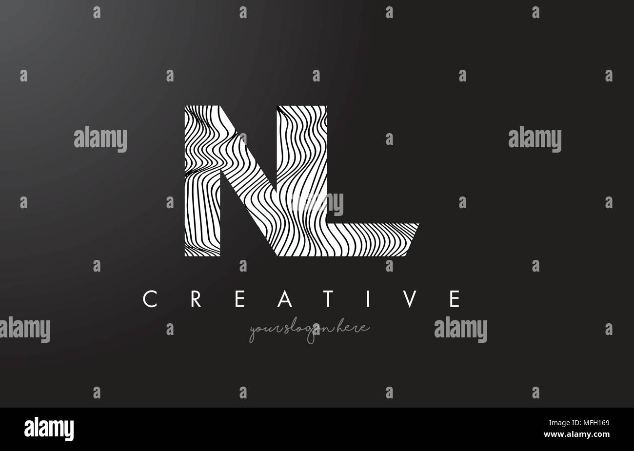 Letter nl vector vectors hi-res stock photography and images - Alamy