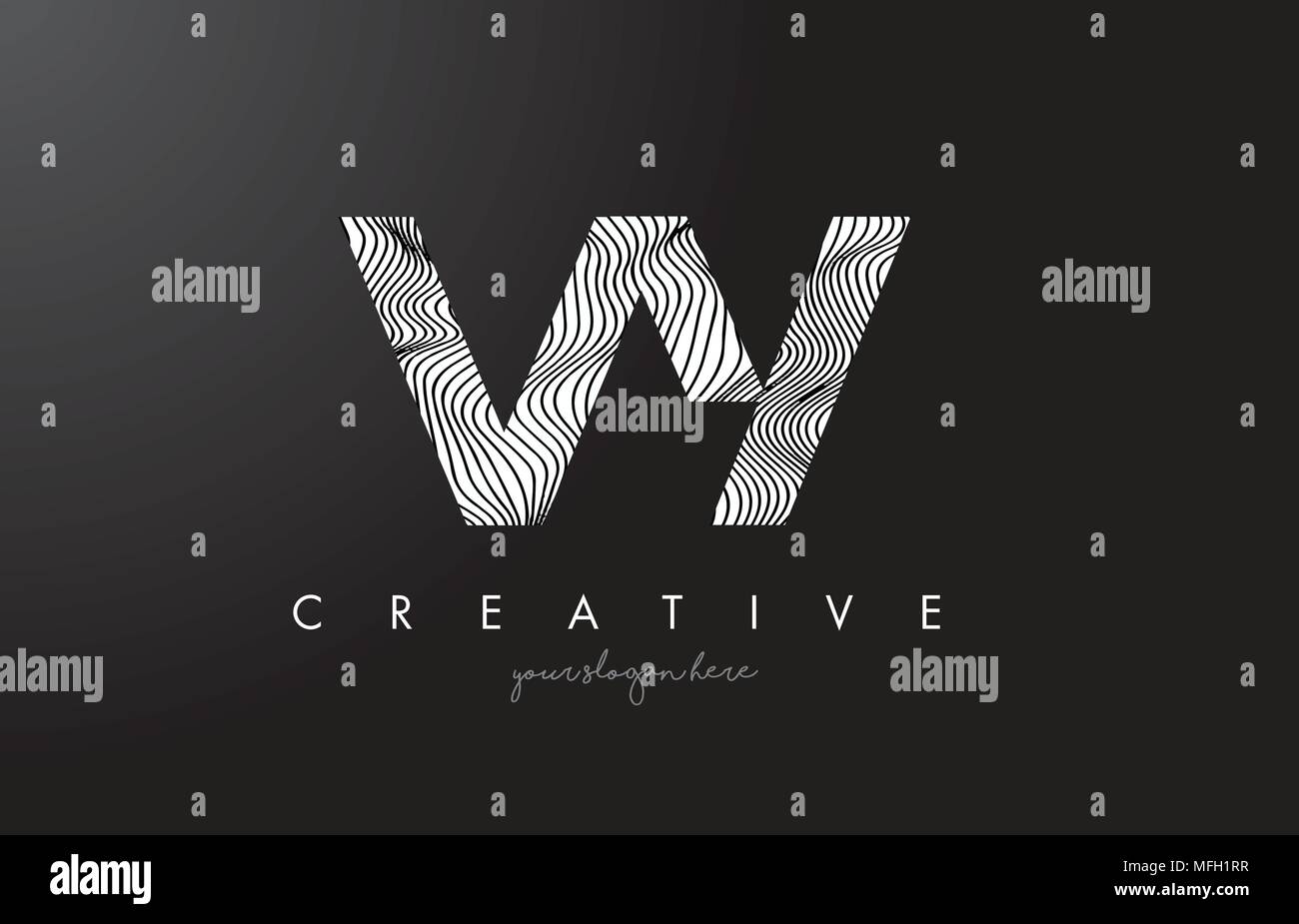 VY V Y Letter Logo with Zebra Lines Texture Design Vector Illustration ...