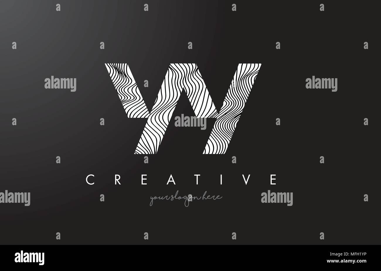 YY Y Letter Logo with Zebra Lines Texture Design Vector Illustration ...