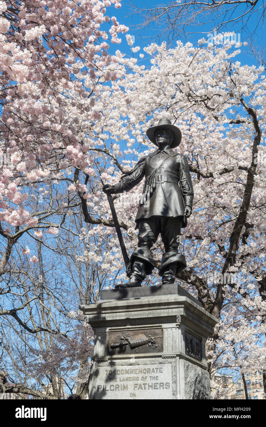 Central Park Pilgrim Statue Pilgrim Stock Photos & Central Park Pilgrim ...