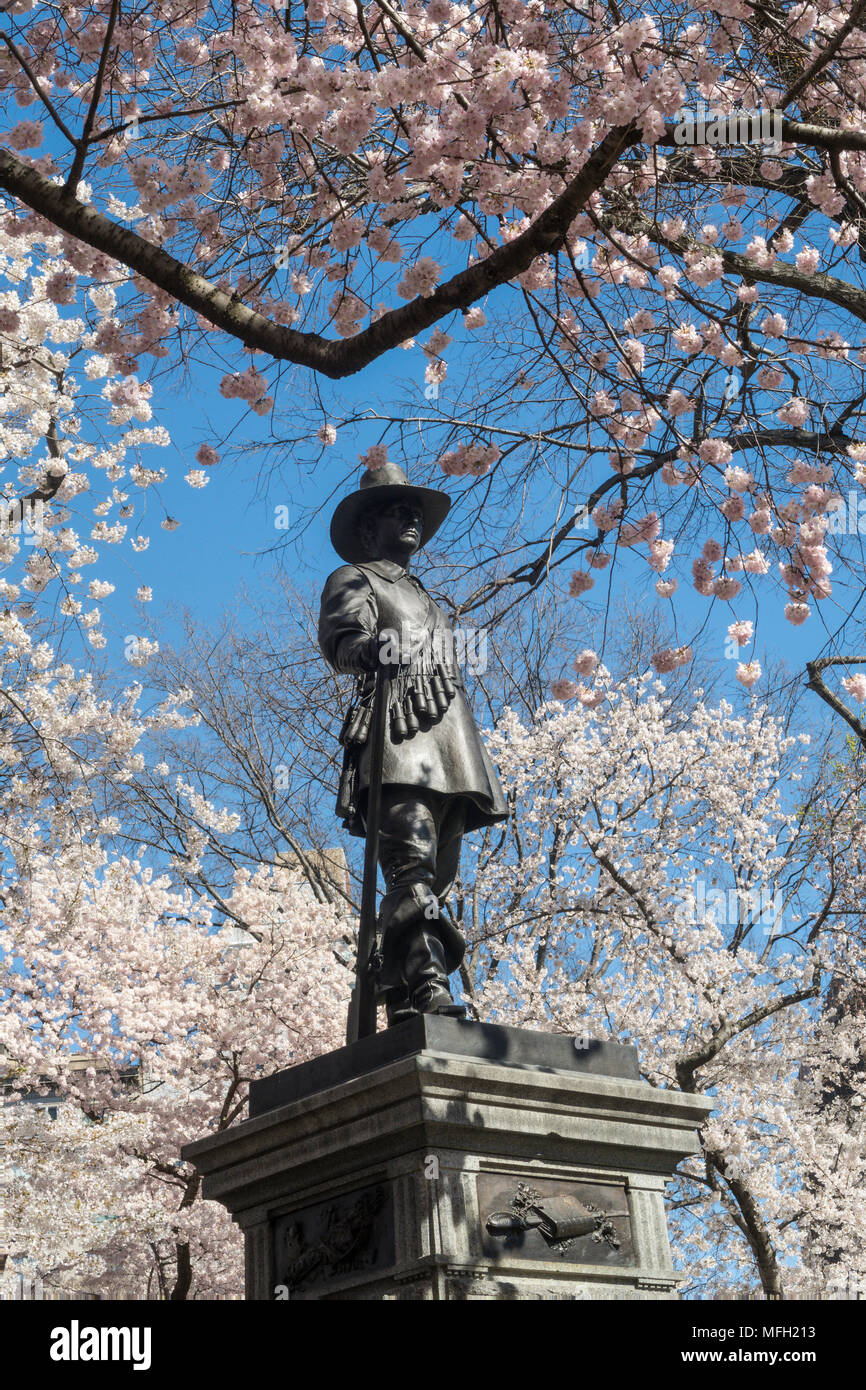 The Pilgrim Statue, Pilgrim Hill, Central Park, NYC Stock Photo - Alamy