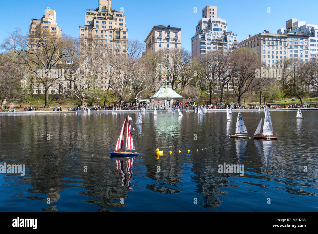 The Conservatory Water in Central Park has Remote Control Sailboats in ...