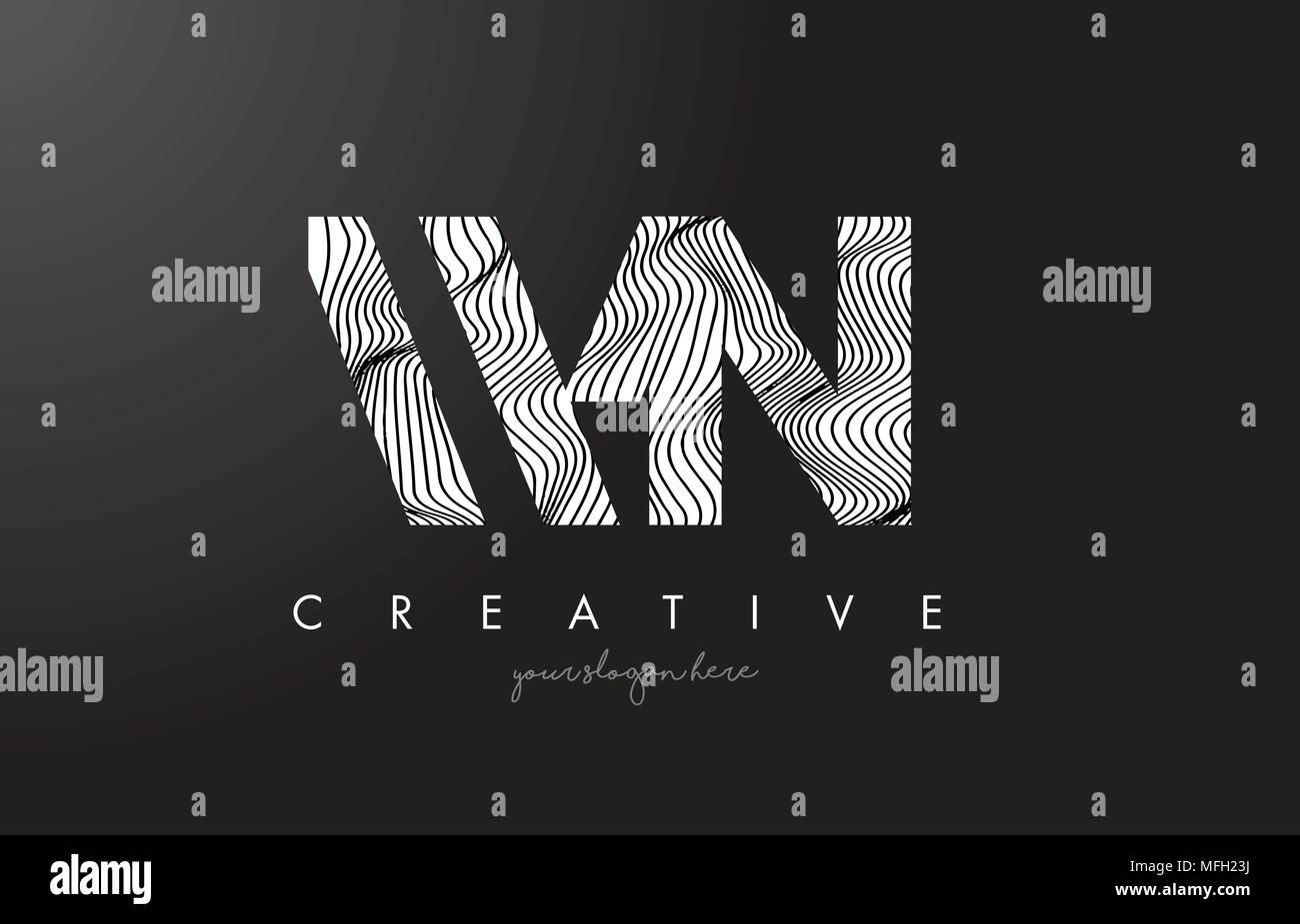 Modern w n logo Stock Vector Images - Alamy